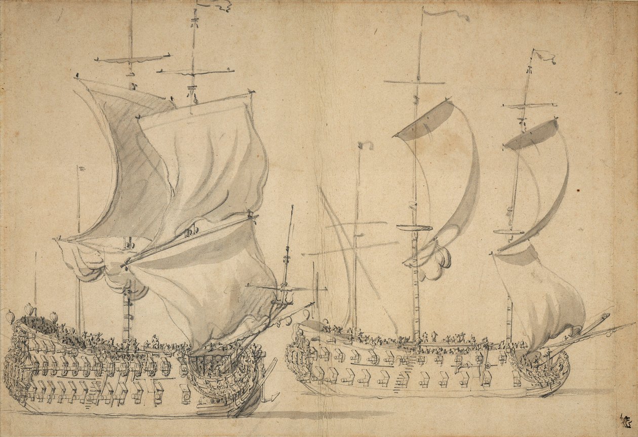 An English Third-Rate and Fourth-Rate Under Easy Sail