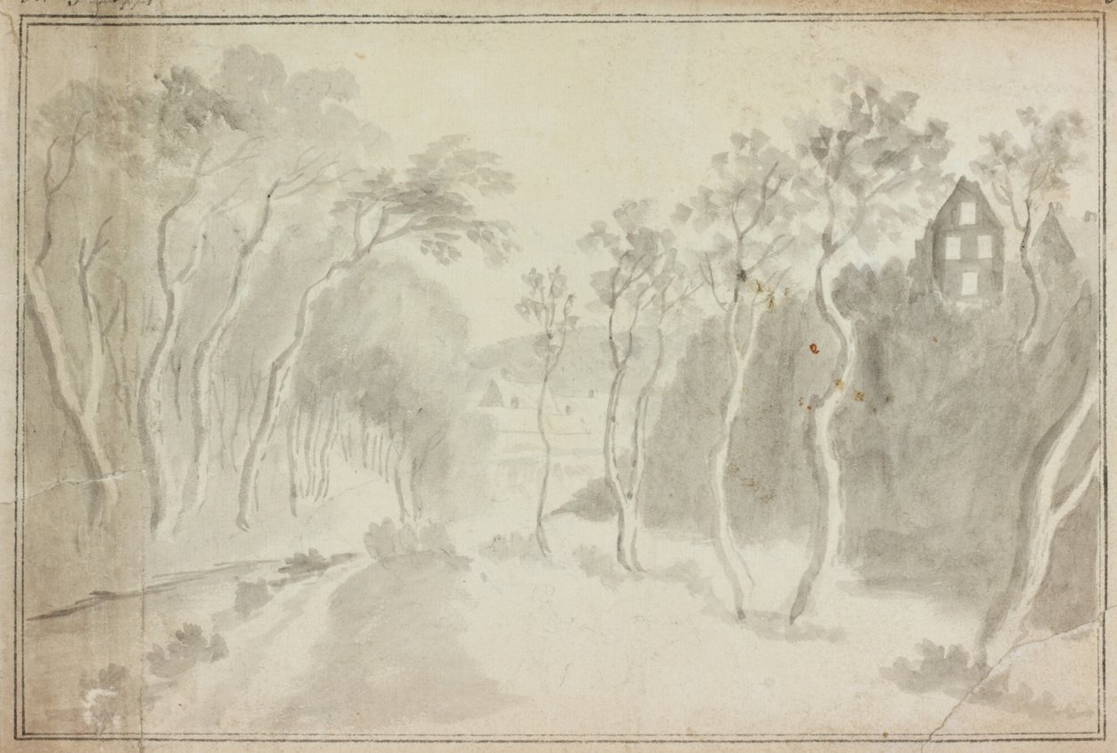 Country Road with Village by William Beilby