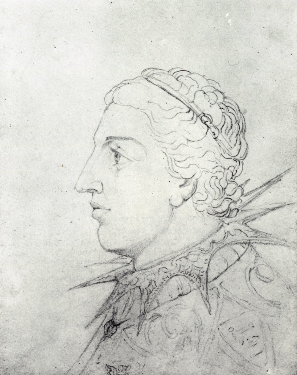Visionary Head of Edward VI with a Spiky Collar