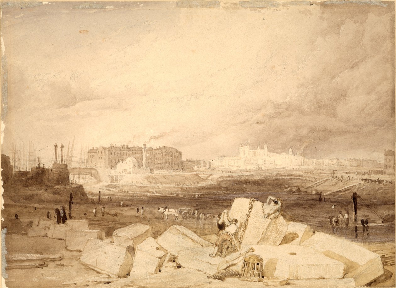 St Katherine's Dock, London by Clarkson Frederick Stanfield