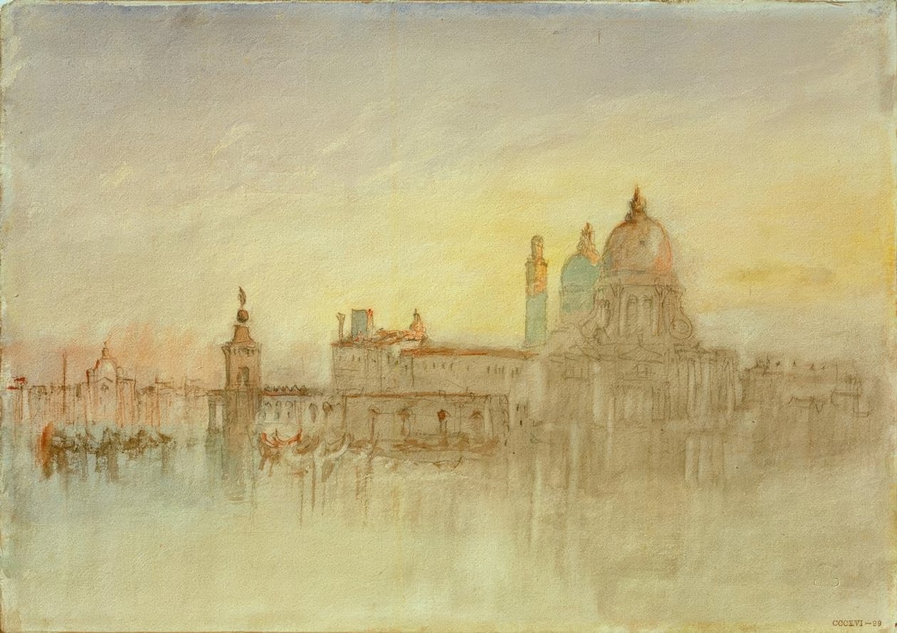 The Punta della Dogana, and Santa Maria della Salute at Twilight