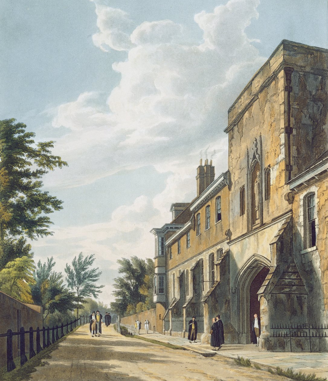Winchester College Entrance with the Warden's House, from 'History of ...
