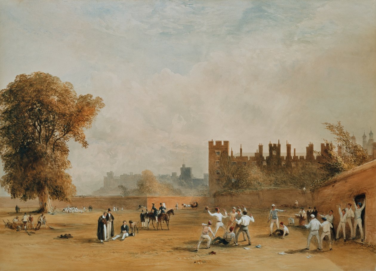 The Wall Game, Good Calx a Shy at Goal. c.1835