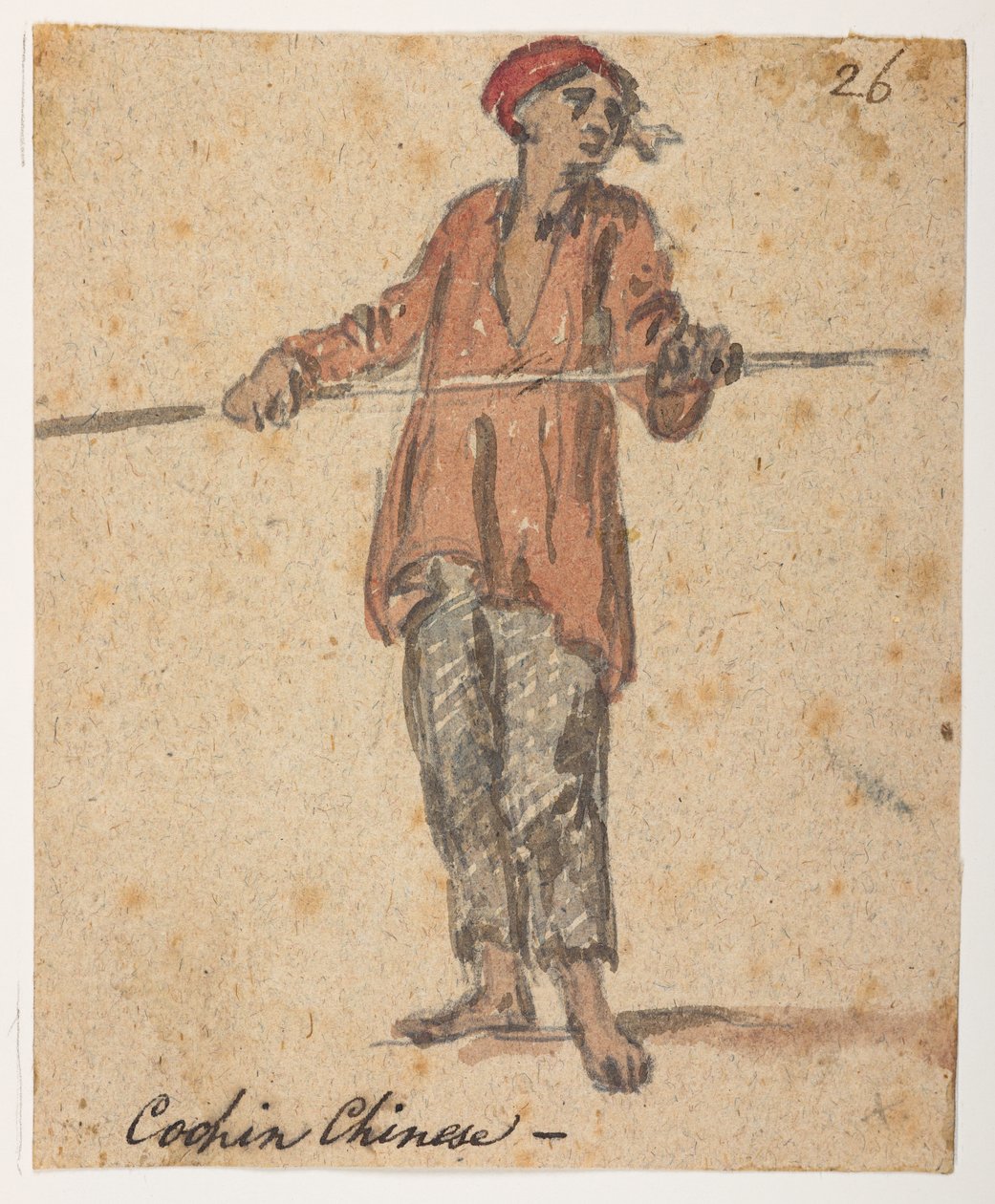 Cochin Chinese, from an Album of 372 drawings of landscapes, coastlines ...