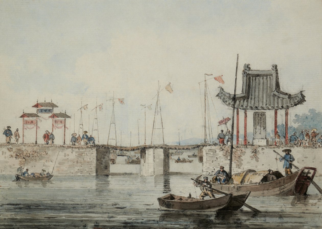 Chinese Harbour Scene by William Alexander: Fine art print