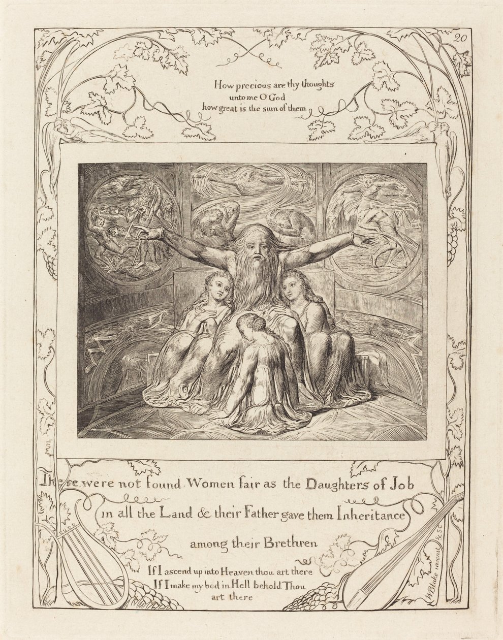 Job and His Daughters by William Blake: Buy fine art prints