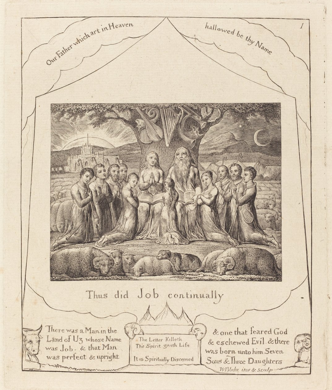 Job and His Family by William Blake: Buy fine art prints