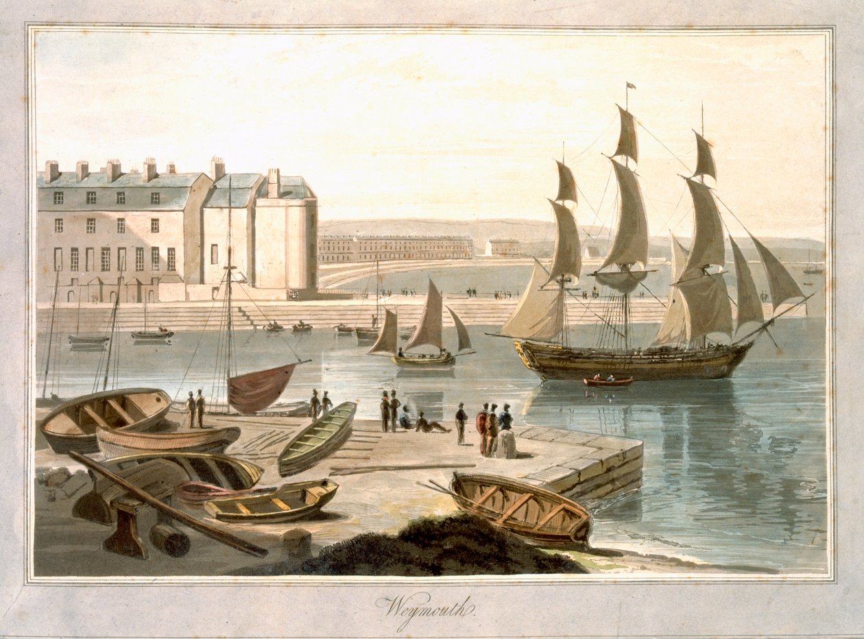 Weymouth Harbour, from 'A Voyage Around Great Britain Undertaken ...