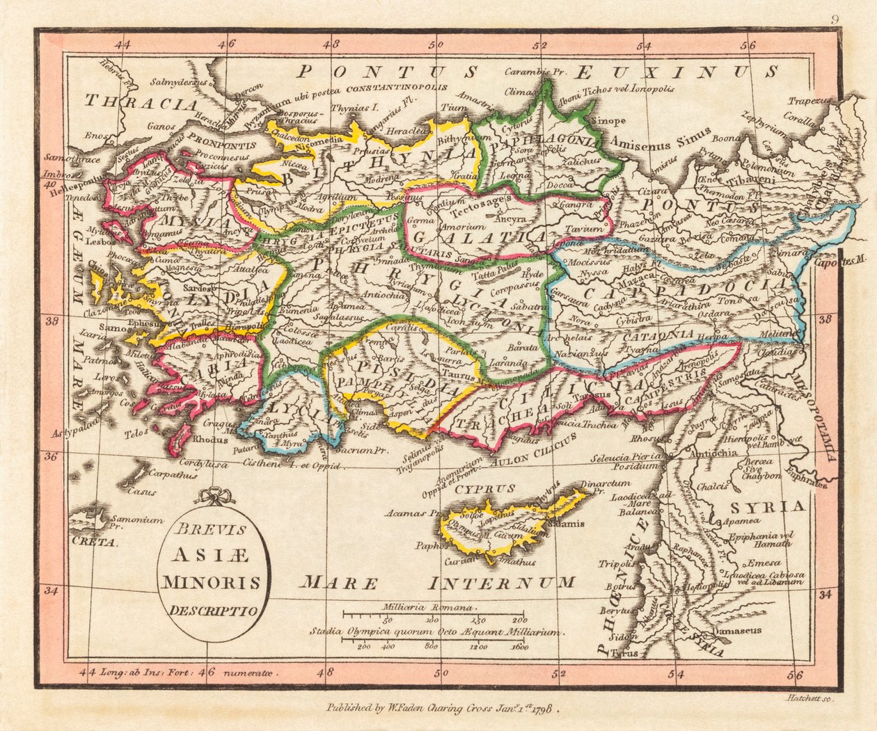 Asia Minor Map A Classical Map Of Asia Minor By GOUGH, Mary: (1958)