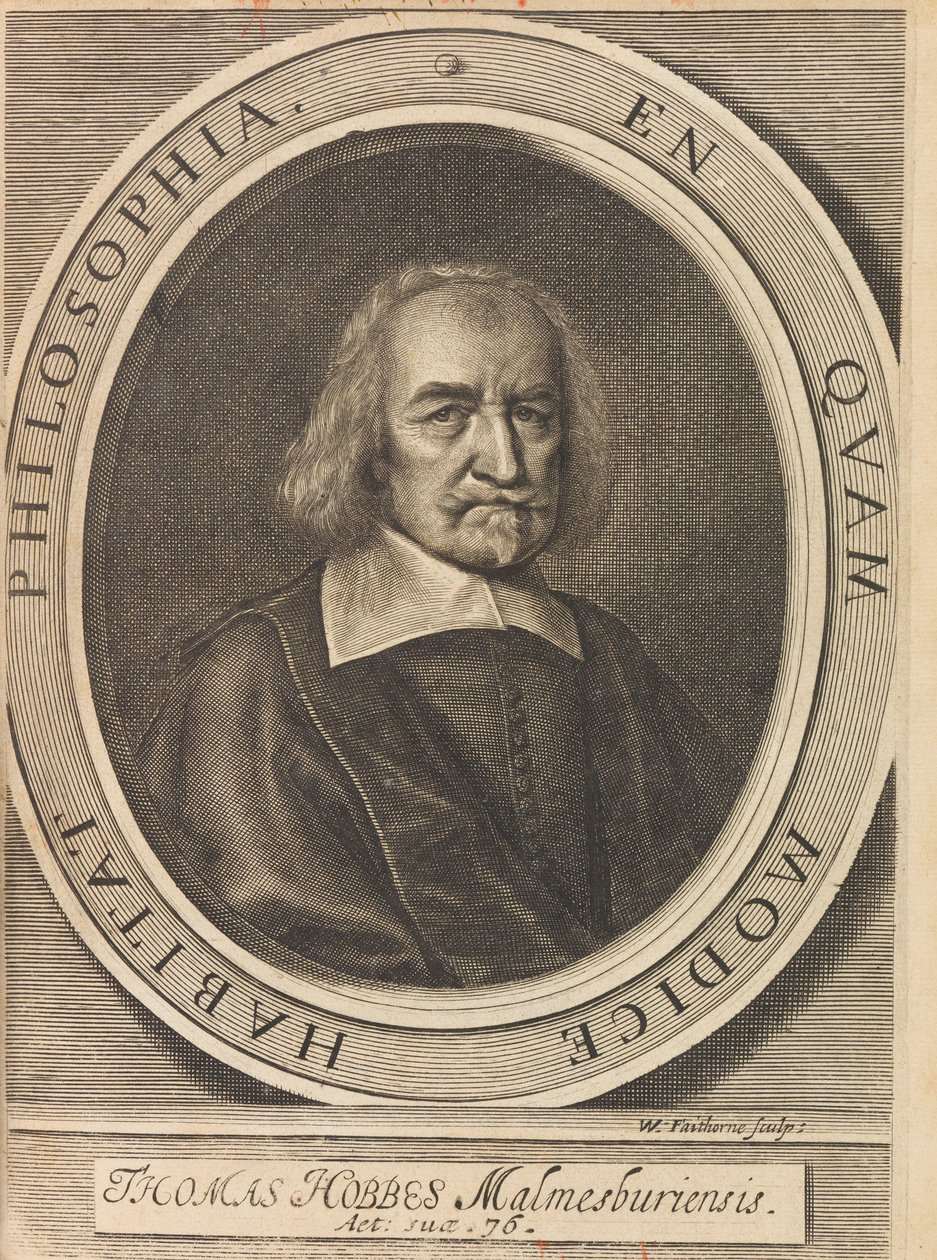 Portrait of Thomas Hobbes, 1588-1679, 1642