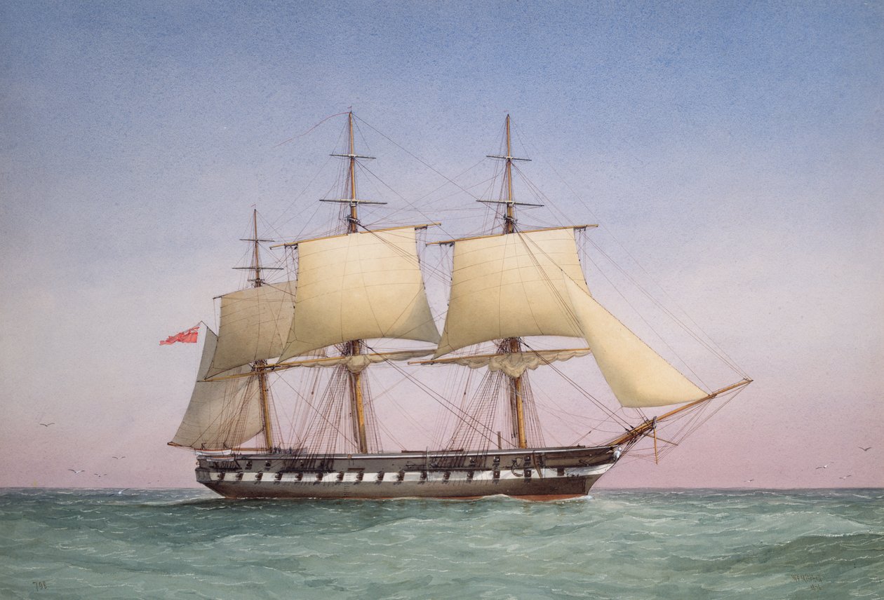 50-gun Frigate HMS 'Arethusa', 1876