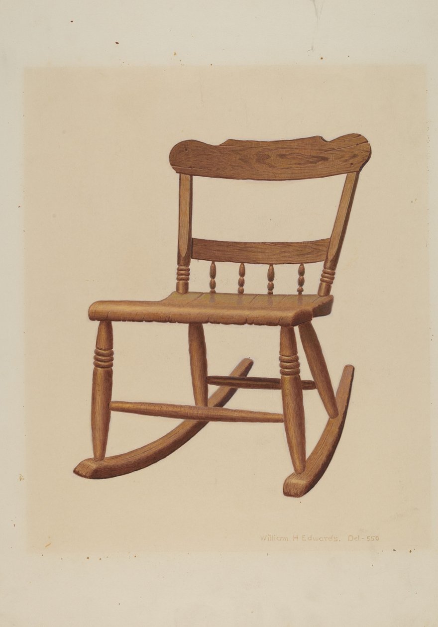 Child's Rocking Chair by William H Edwards: Fine art print