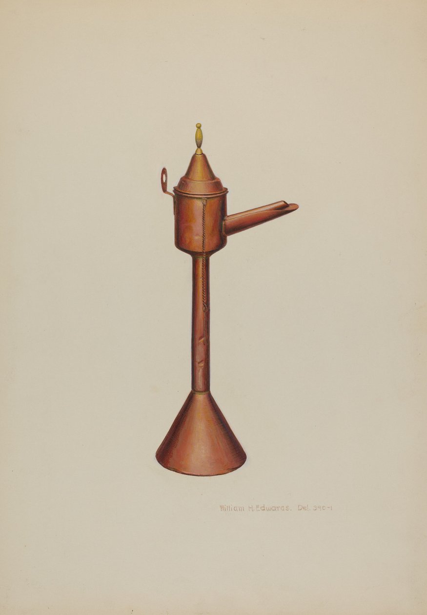 Whale Oil Lamp by William H Edwards: Buy fine art print