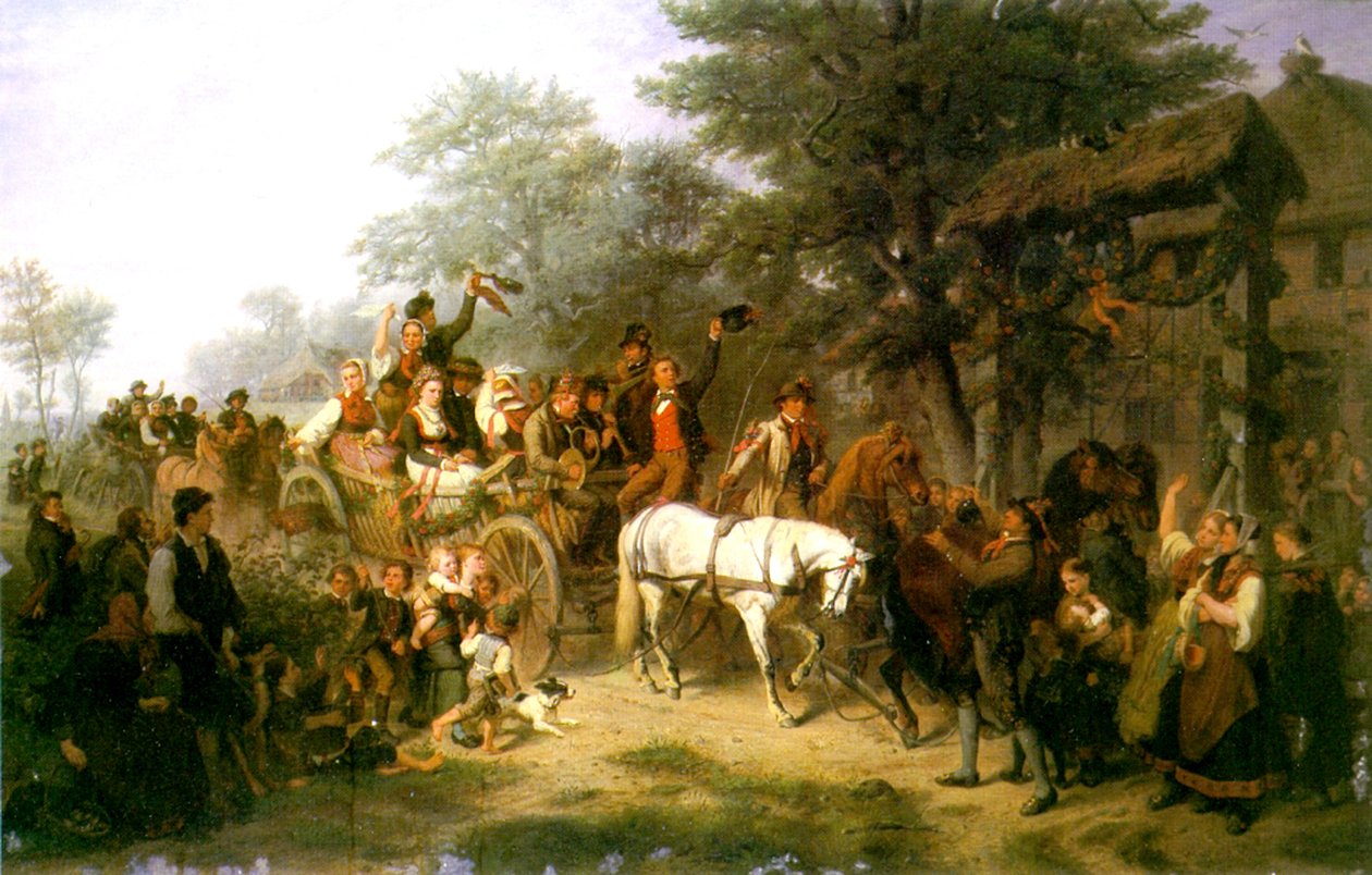 A Village Wedding by William Hahn: Premium art reproduction