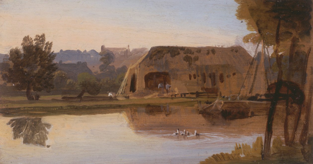 On the Kennet, Reading by William Havell: Fine art print