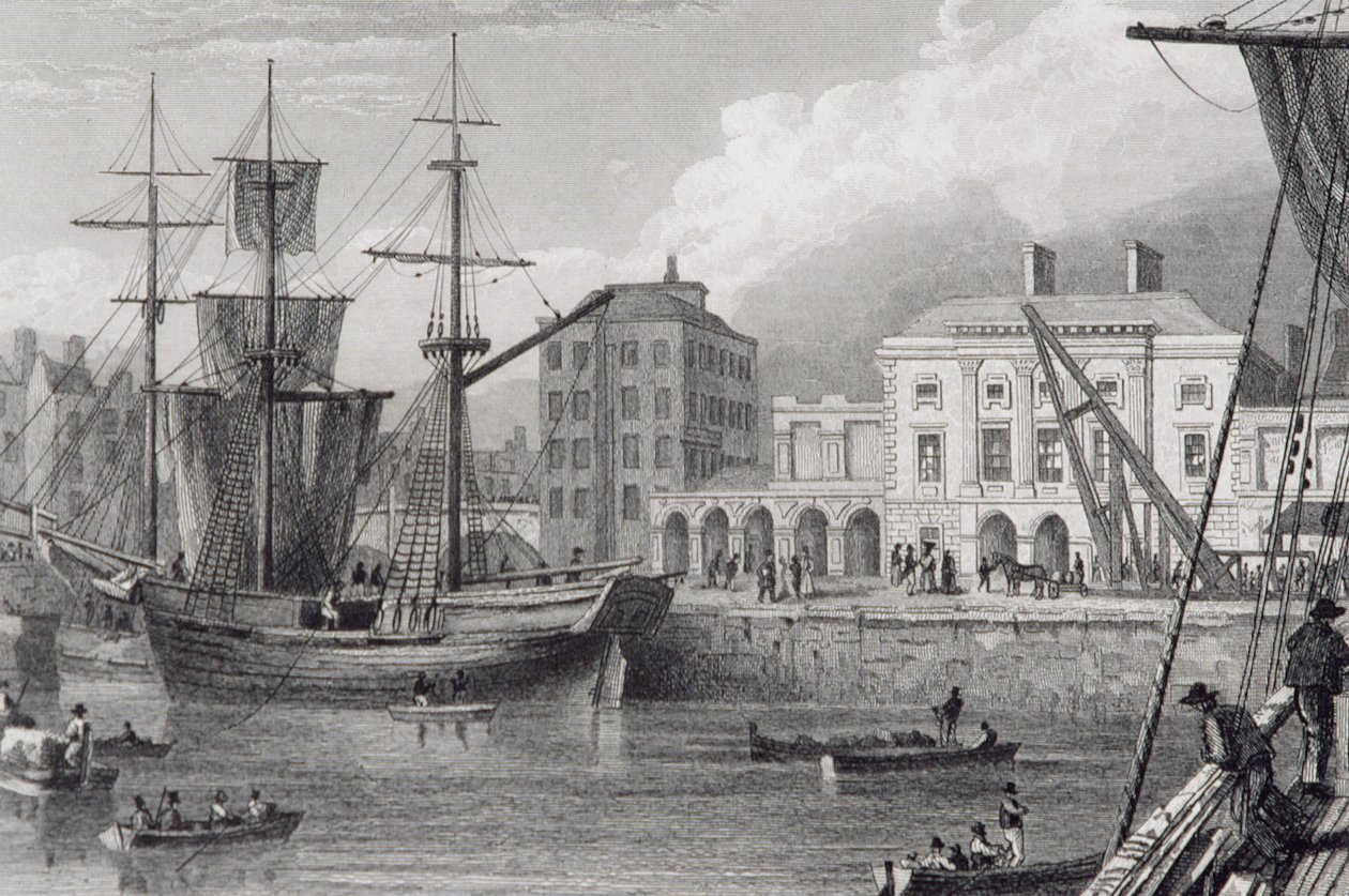 The Custom House, Limerick, Ireland in the 1830s, from 'Scenery and ...