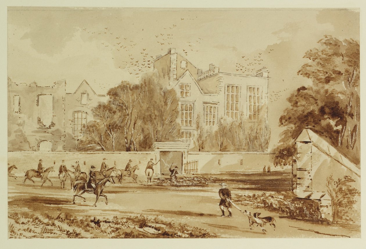 Hardwick Old Hall by William Henry Hunt: Fine art print