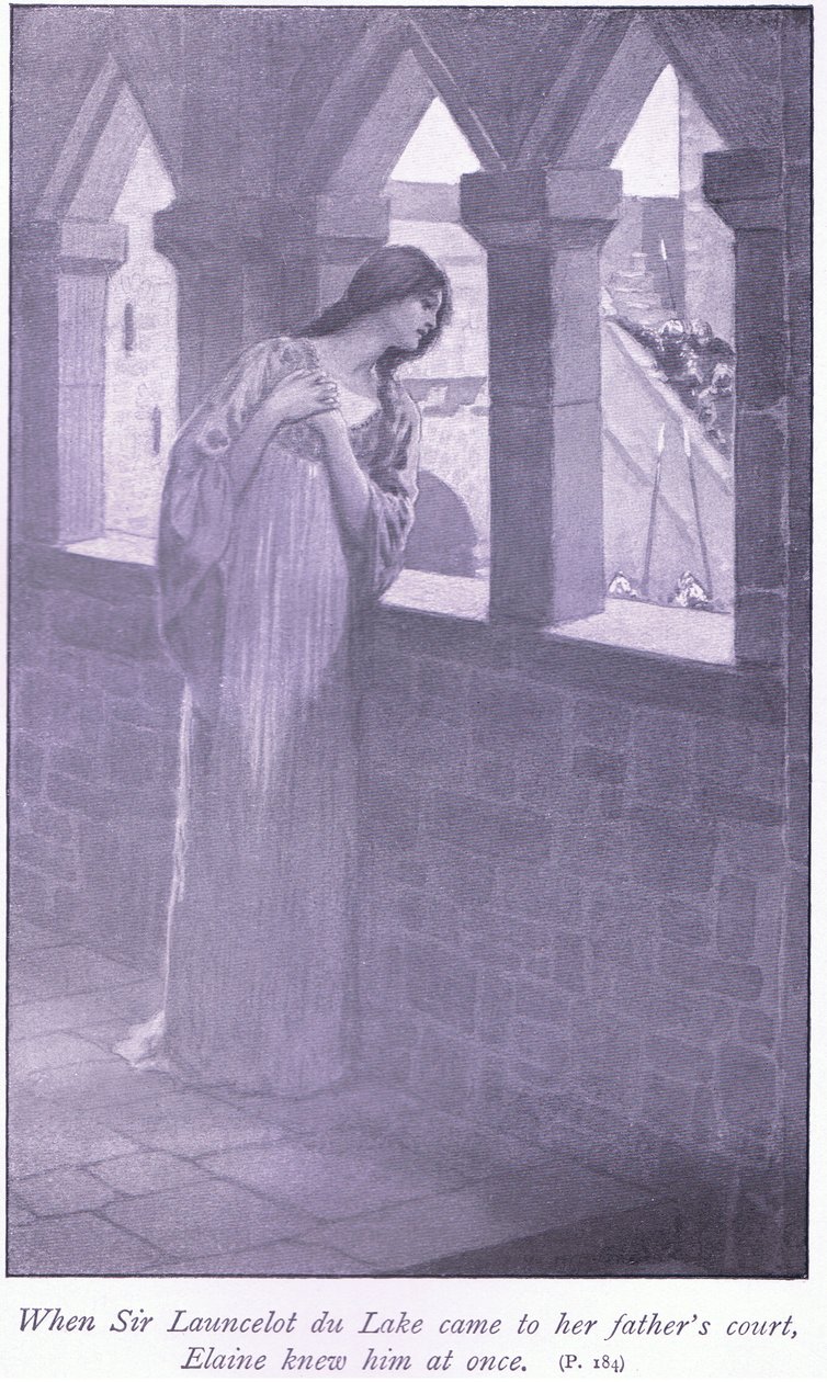 When Sir Launcelot du Lake came to her father's court Elaine knew him ...