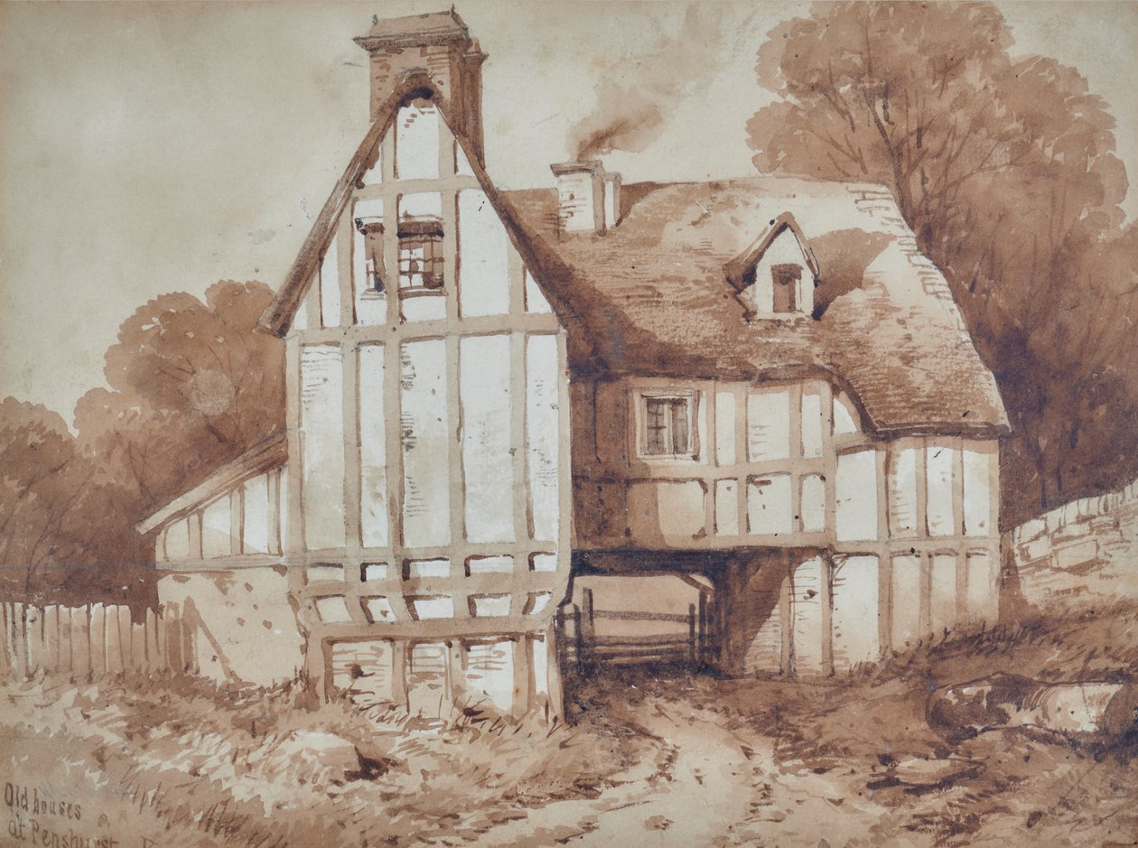 Old Houses at Penshurst, Kent by William Henry Stothard