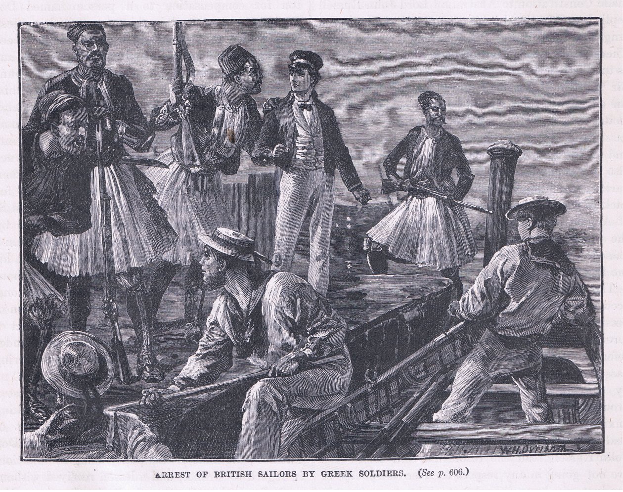 Arrest of the British Sailors by Greek Soldiers AD 1850