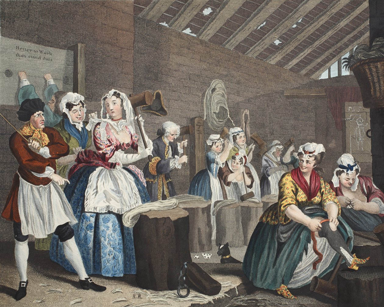 A Harlot's Progress, Plate IV: Scene in Bridewell, illustration from ...