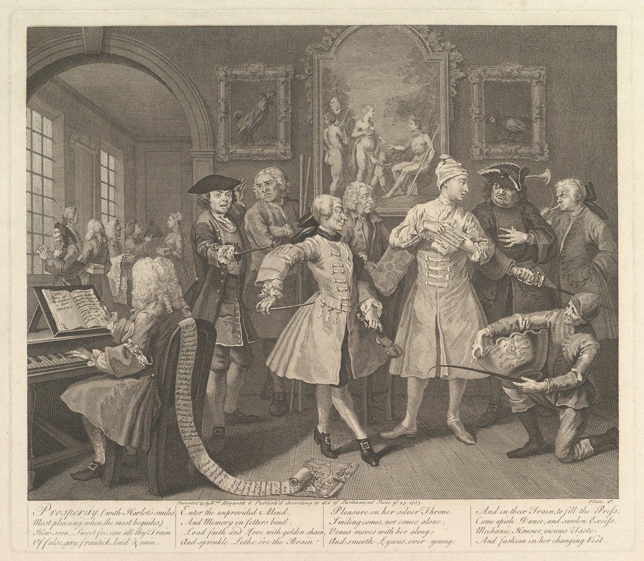 A Rake's Progress, Plate 2 by William Hogarth