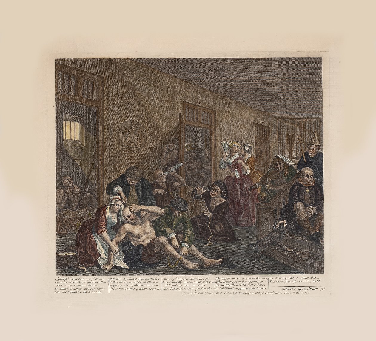 A Rake's Progress, Plate 8: In The Madhouse, ca 1735