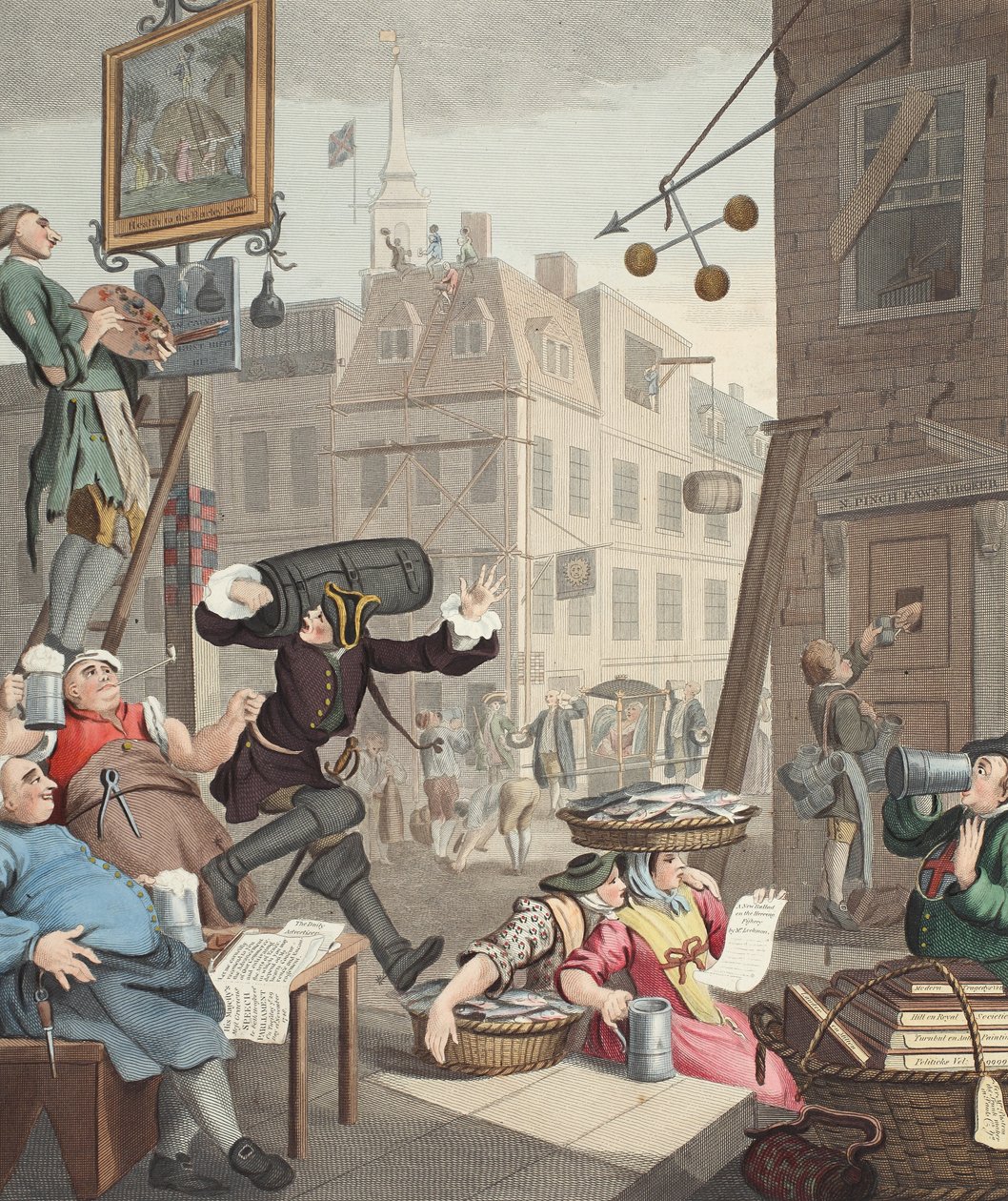Beer Street, illustration from 'Hogarth Restored: The Whole Works of ...