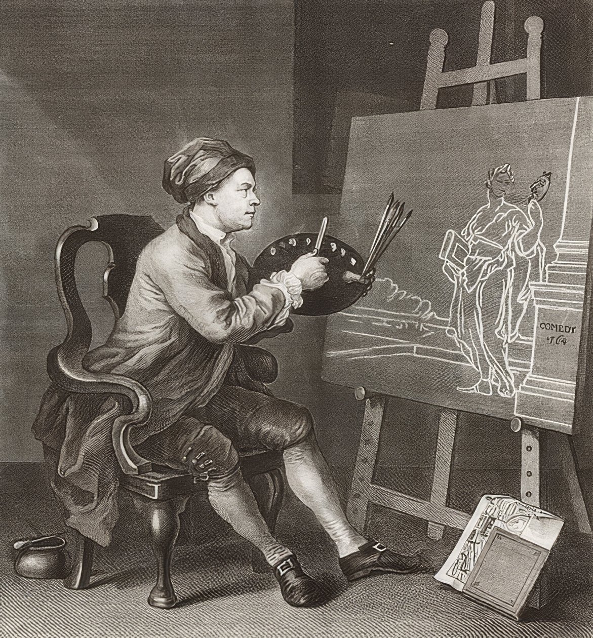 Hogarth Painting the Comic Muse by William Hogarth