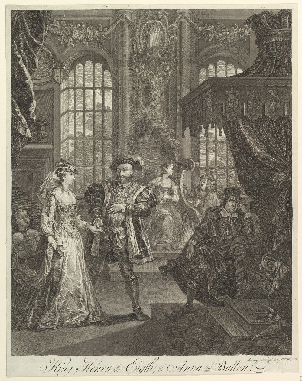 King Henry the Eighth and Anna Bullen by William Hogarth