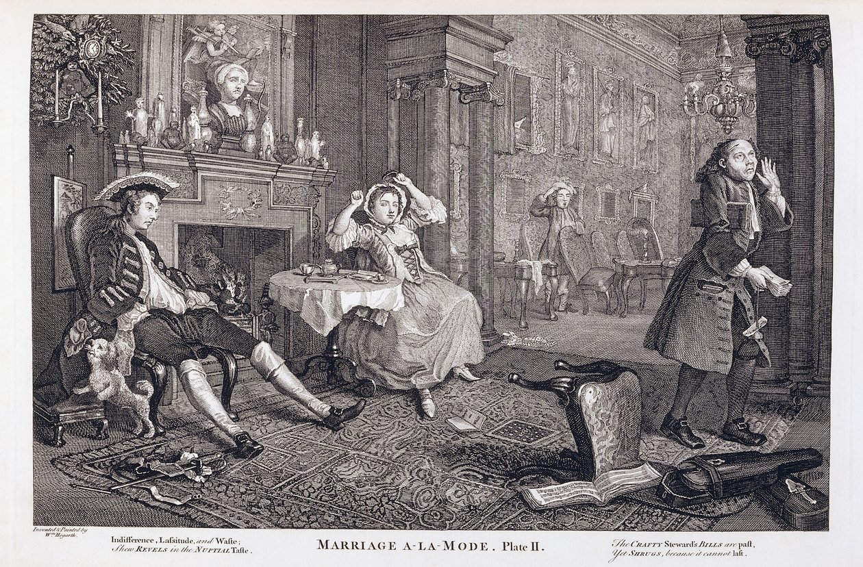 William Hogarth Breakfast William Hogarth Marriage A La Mode Circa