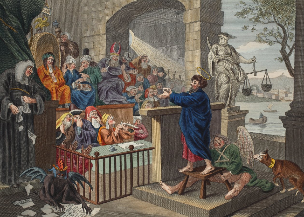 Paul before Felix, illustration from 'Hogarth Restored: The Whole Works ...