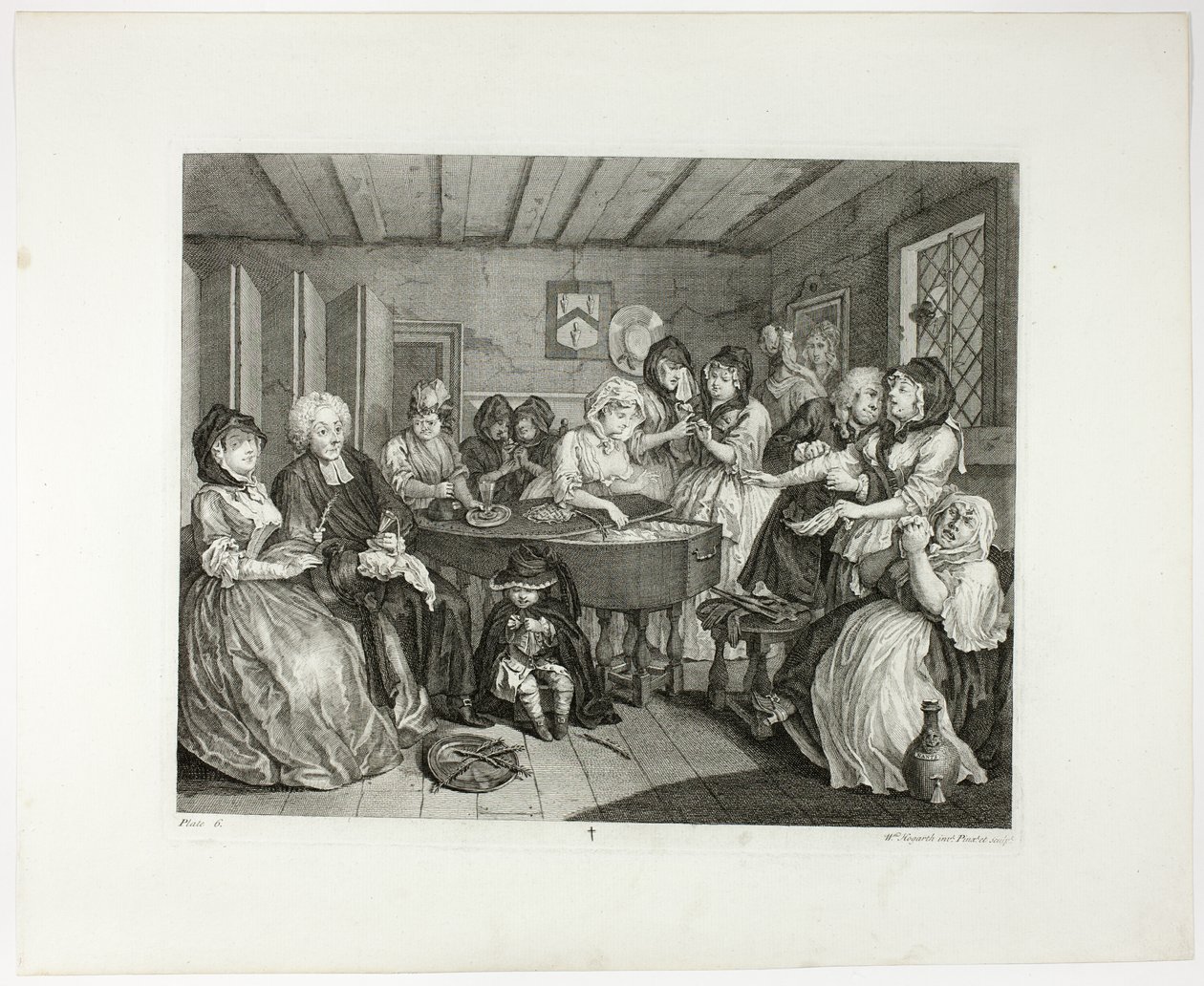 Plate six, from A Harlot's Progress by William Hogarth