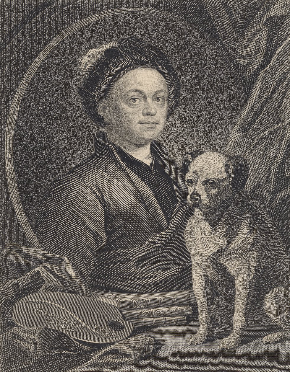 Self Portrait, Engraved by J. Mollison by William Hogarth