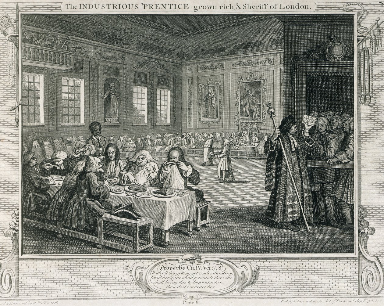 The Industrious 'Prentice Grown Rich, and Sheriff of London, plate VIII ...