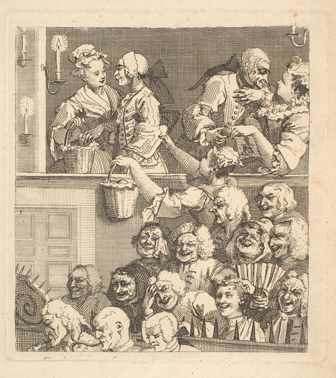 The Laughing Audience by William Hogarth: Fine art print