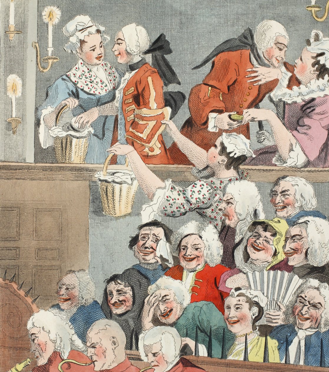 The Laughing Audience, Illustration from 'Hogarth Restored: The Whole ...