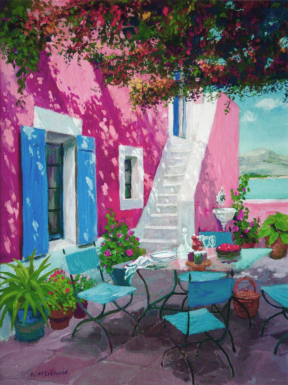 Hot pink terrace by William Ireland: Buy fine art prints