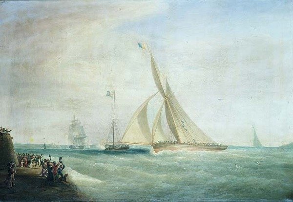 H.M.S. 'Coquette' and 'Falcon' with Lord Yarborough on board and the ...
