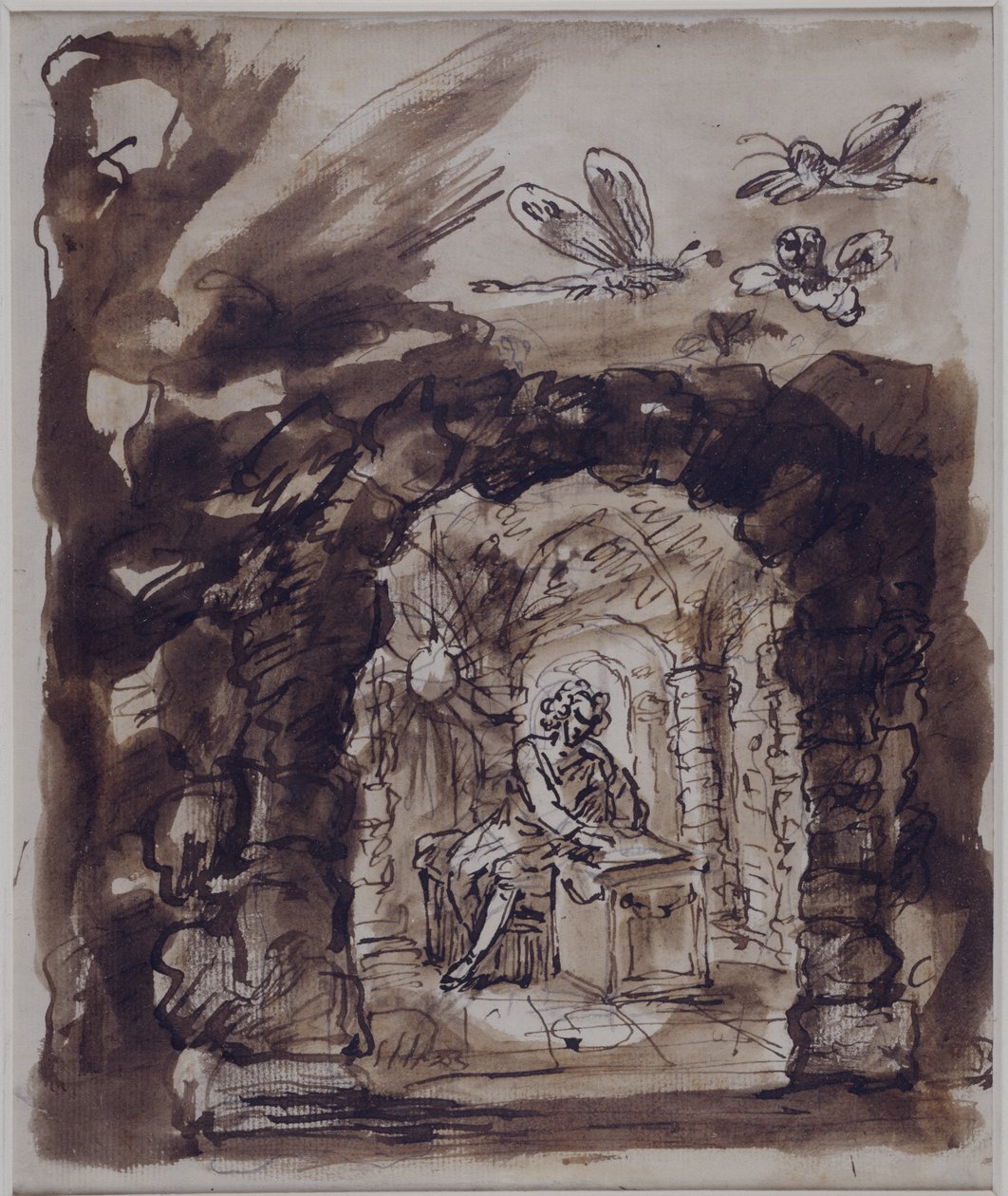 Alexander Pope in his grotto by William Kent