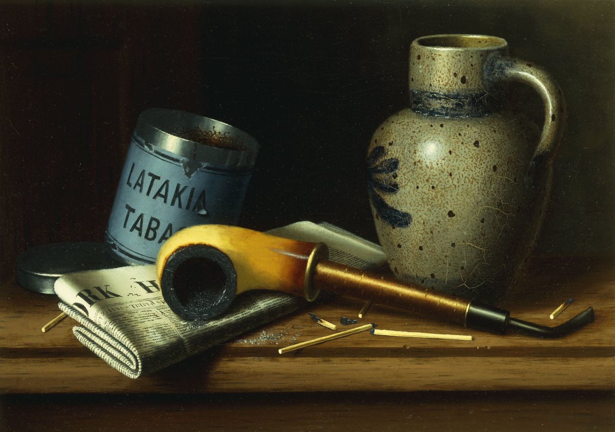 Still Life with Pipe and Tobacco by William Michael Harnett