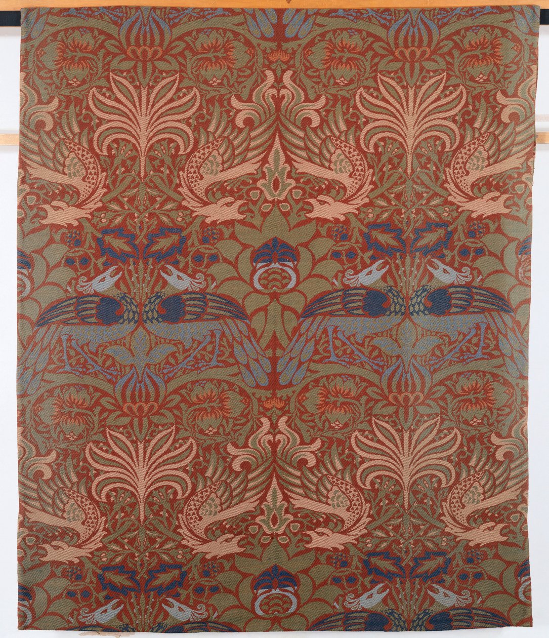 Peacock and Dragon, Hand Loomed Twill Curtain, Morris & Co., 1878
