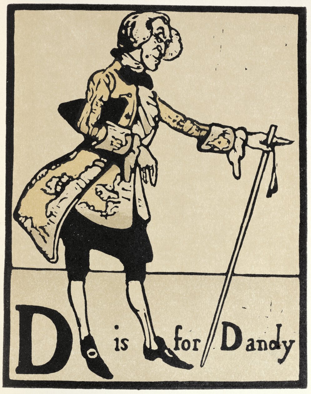 D is for Dandy, illustration from 'An Alphabet', pub. 1898