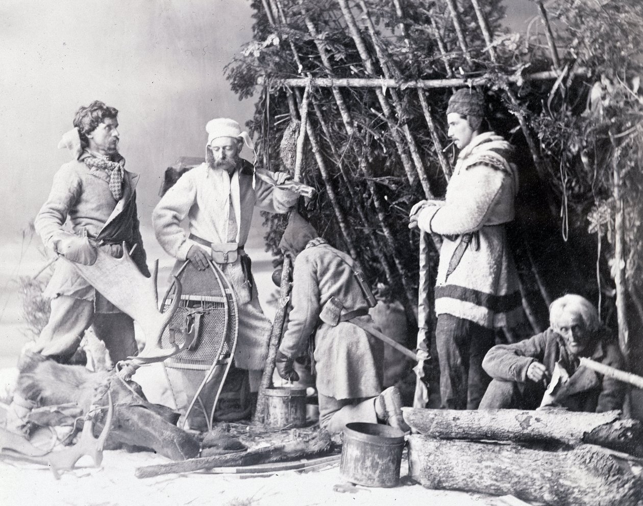 Life of the Trapper in Canada, photo by Notman, circa 1890