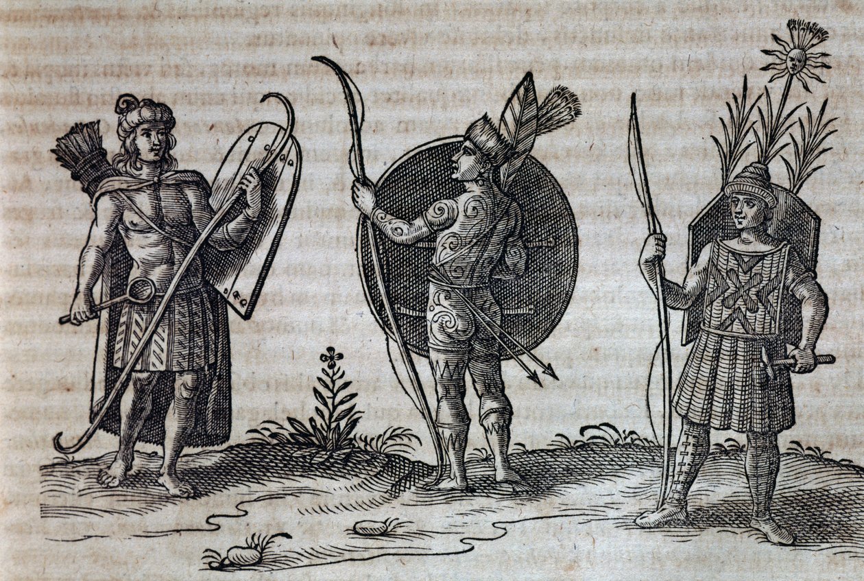 Types of French Canadian Indians, Illustration from Description of ...