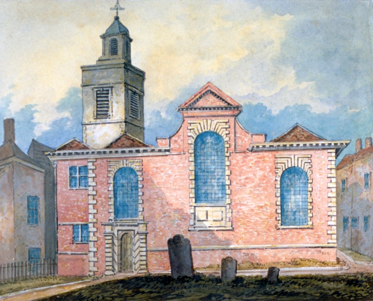 Exterior View of St Anne and St Agnes, City of London, c1810