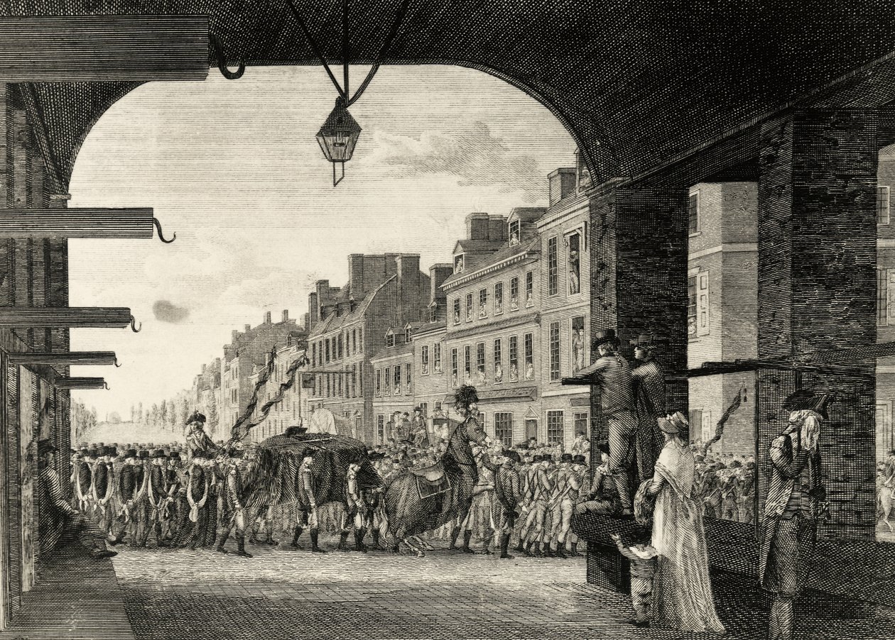 The funeral procession of George Washington along High Street in ...