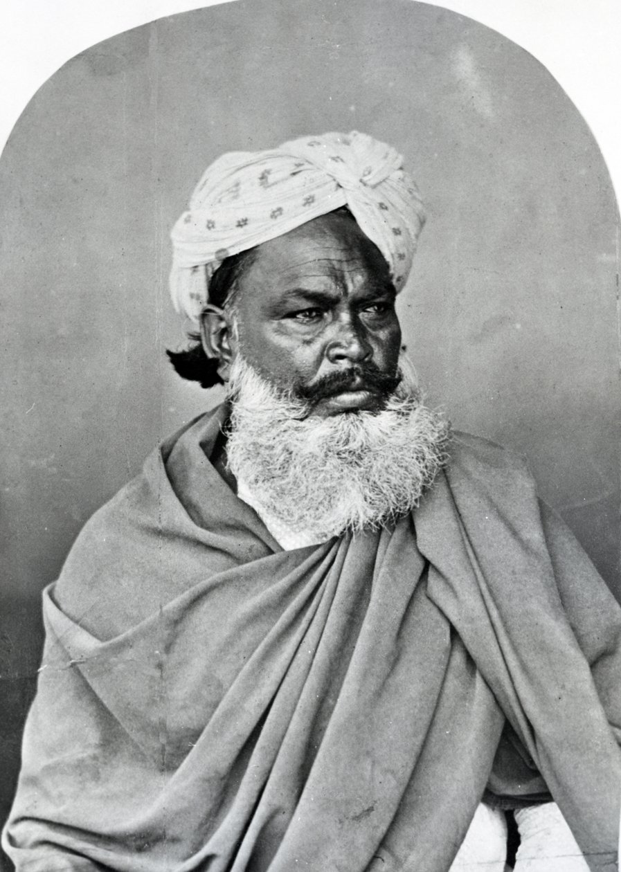 Portrait of an Indian Man, from 'The Costumes and People of India'