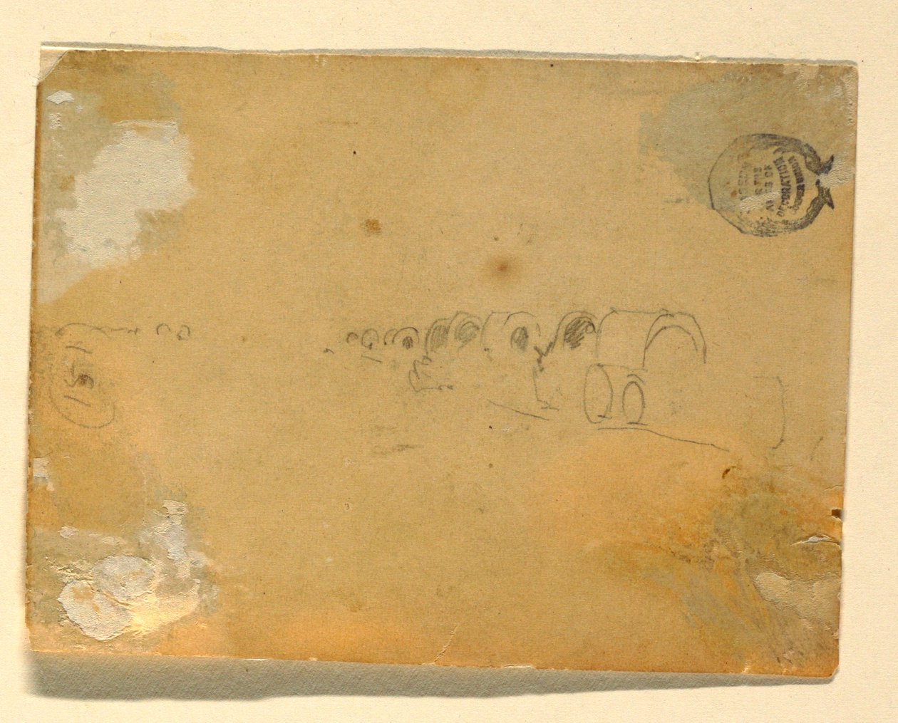 Outline Sketch of Wagon Train, 1862 by Winslow Homer