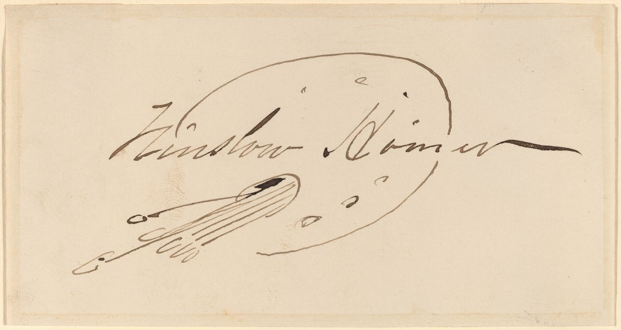 Signature in Palette by Winslow Homer: Buy fine art print